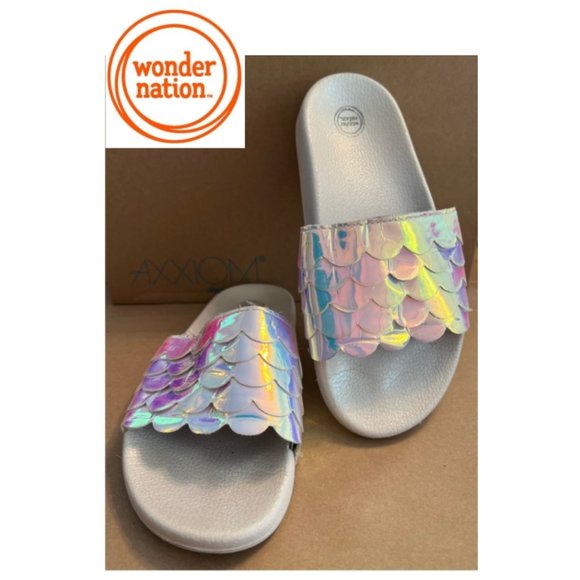 wonder nation | Shoes | Wonder Nation Mermaid Slide Sandals Girls Size ...